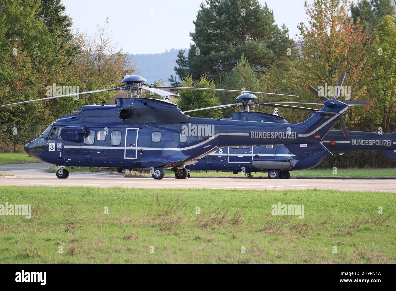 German Federal Police Helicopter Stock Photo - Alamy