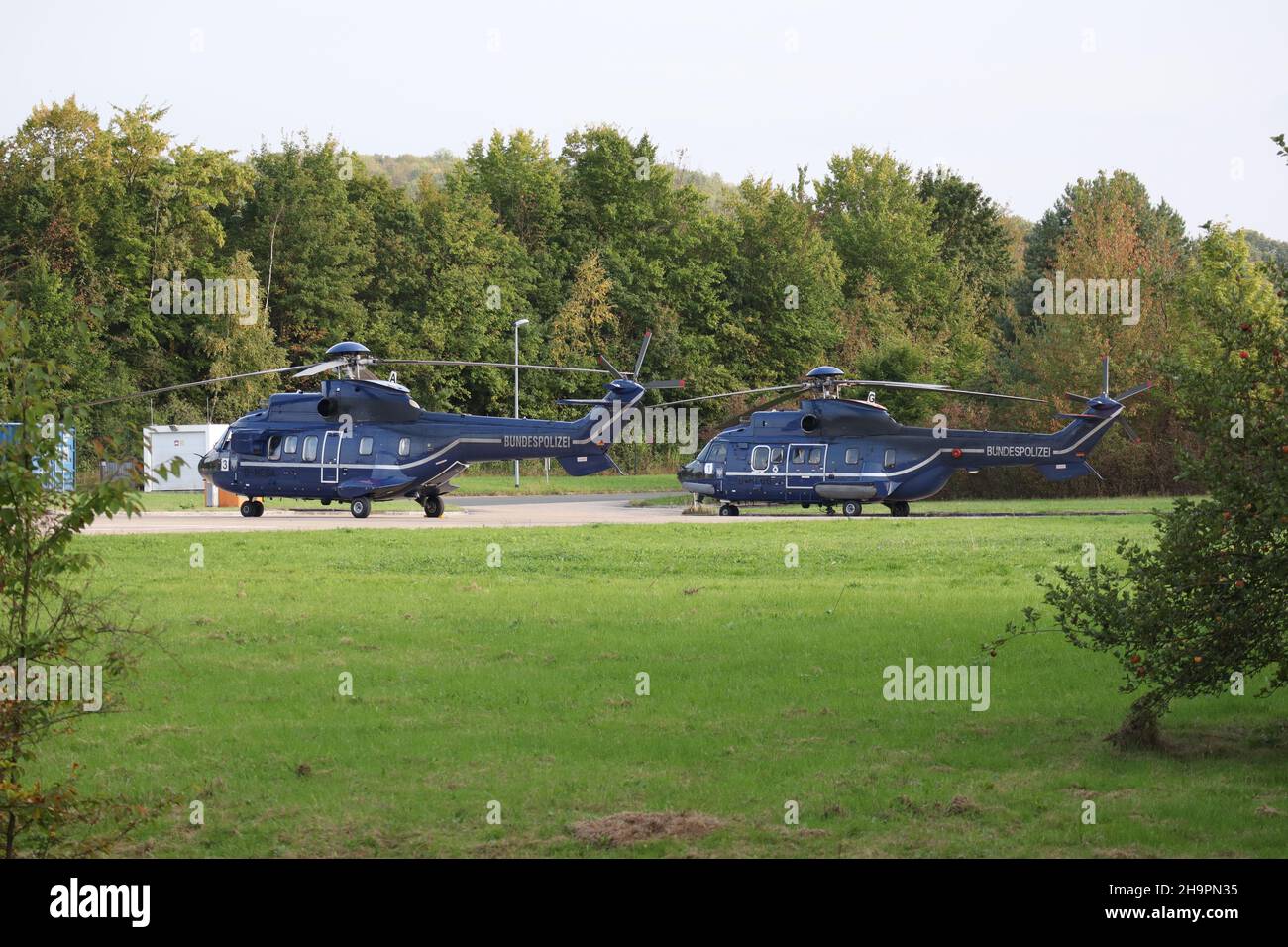 German Federal Police Helicopter Stock Photo - Alamy