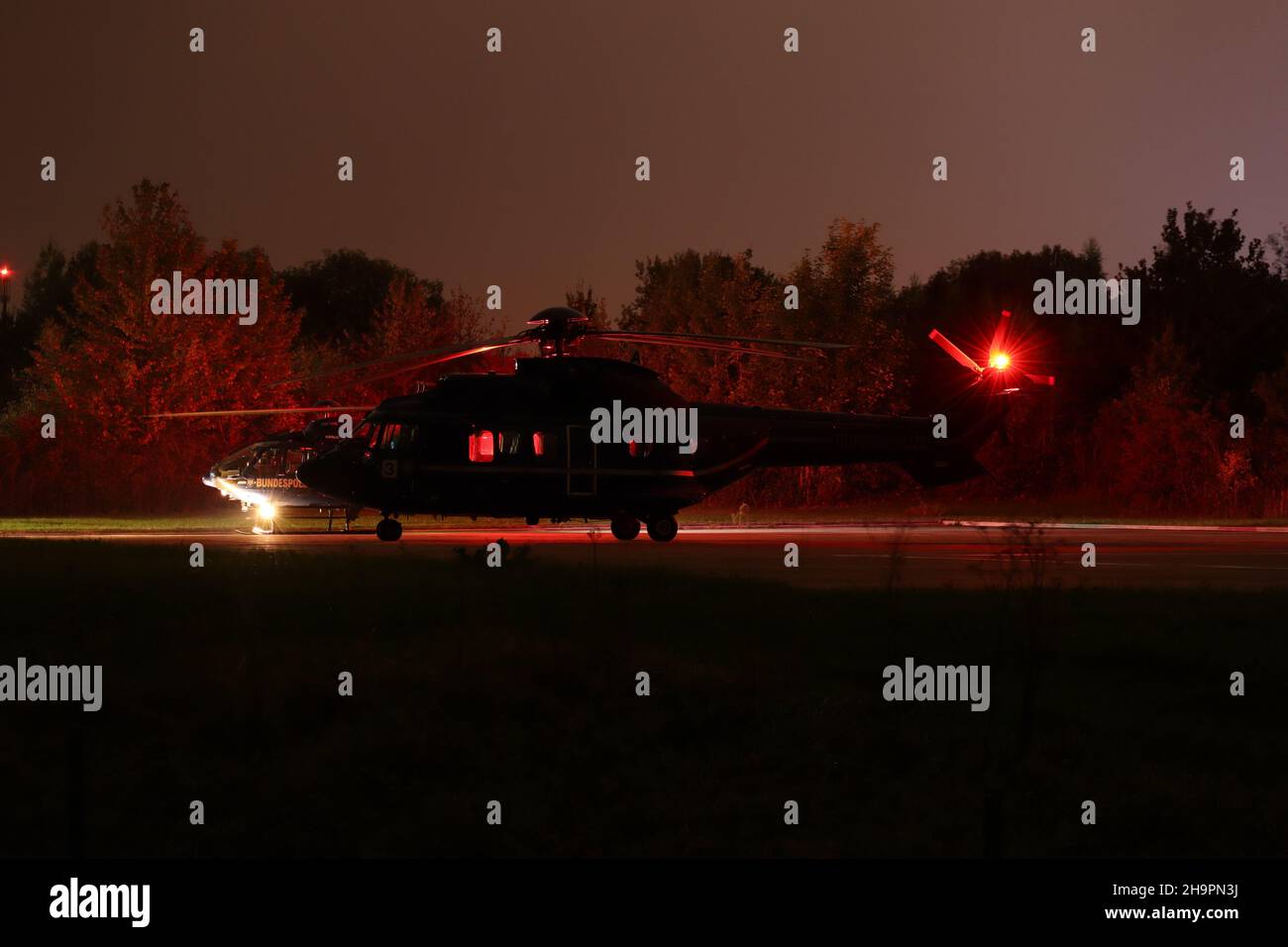 German Federal Police Helicopter Stock Photo - Alamy