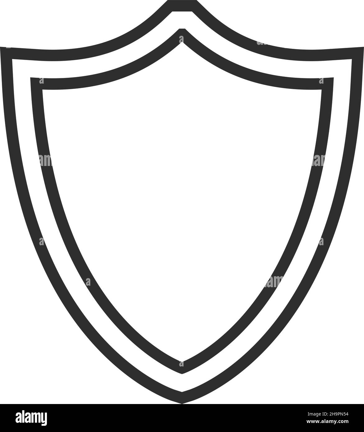 Shield Icon Protection Symbol Security Emblem In Line Style Stock Vector Image And Art Alamy