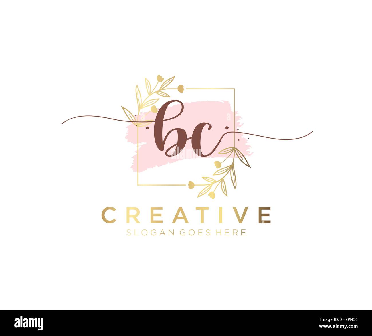 BC feminine logo. Usable for Nature, Salon, Spa, Cosmetic and Beauty ...