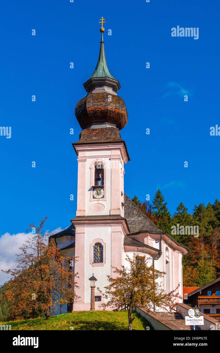 Wallfahrtskirche or parish church Maria Gern, Berchtesgaden, Bavarian ...