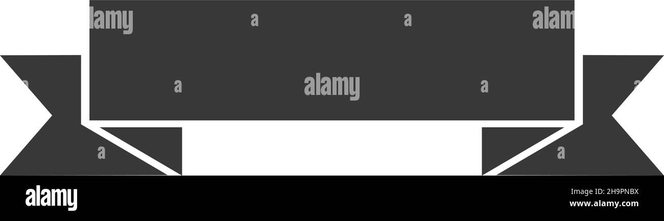 Empty ribbon badge. Vintage black quality label Stock Vector Image ...