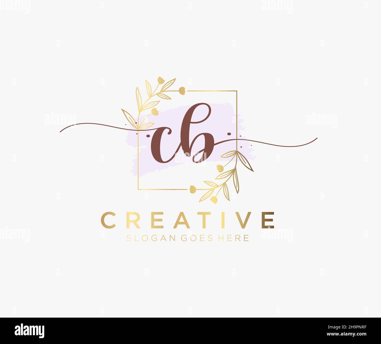 CB feminine logo. Usable for Nature, Salon, Spa, Cosmetic and Beauty ...