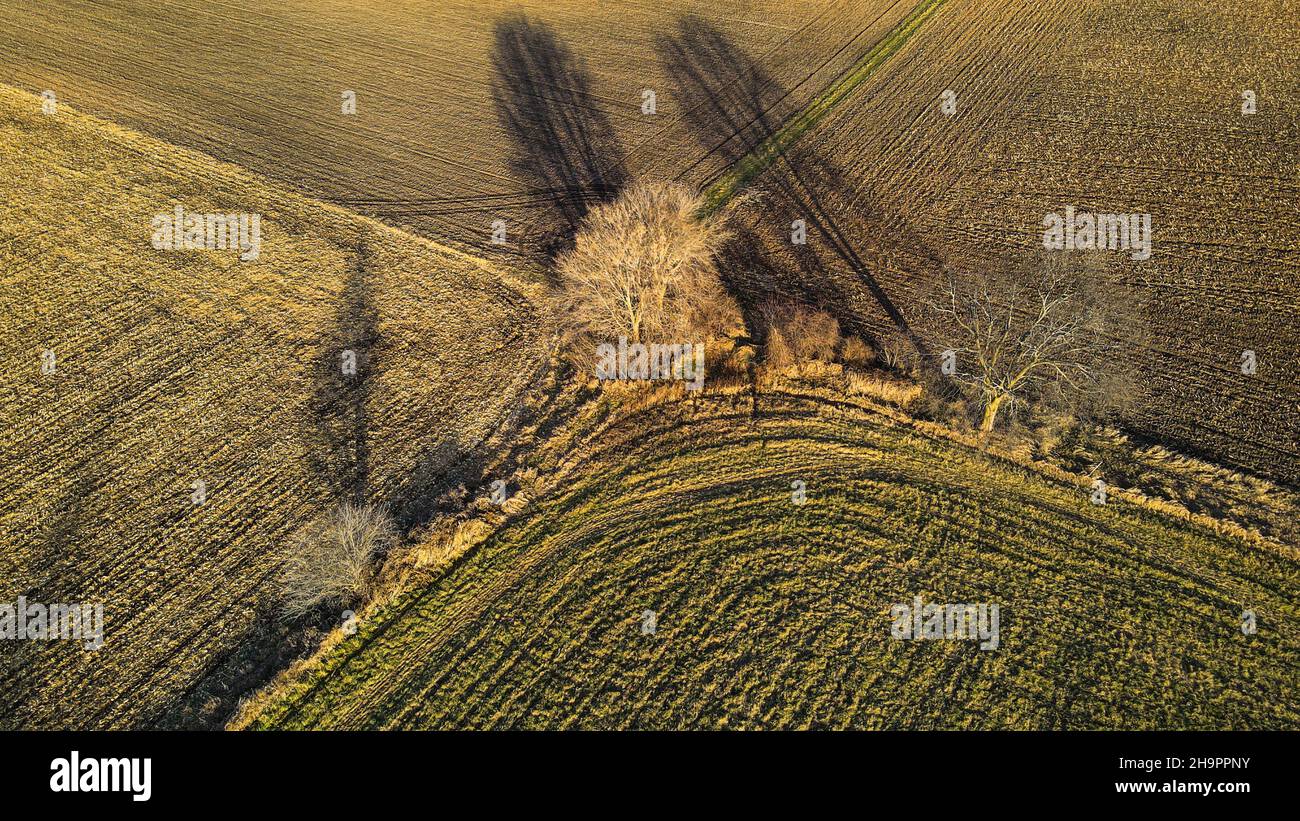 Rural wisconsin fields in autumn from above Stock Photo - Alamy