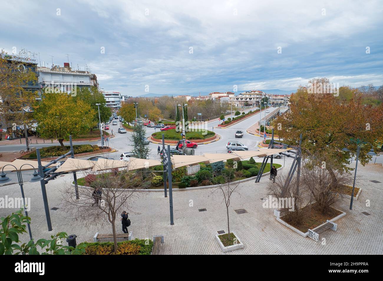Larissa, the queen of the Thessalian plain, winter icon. Greece Stock ...