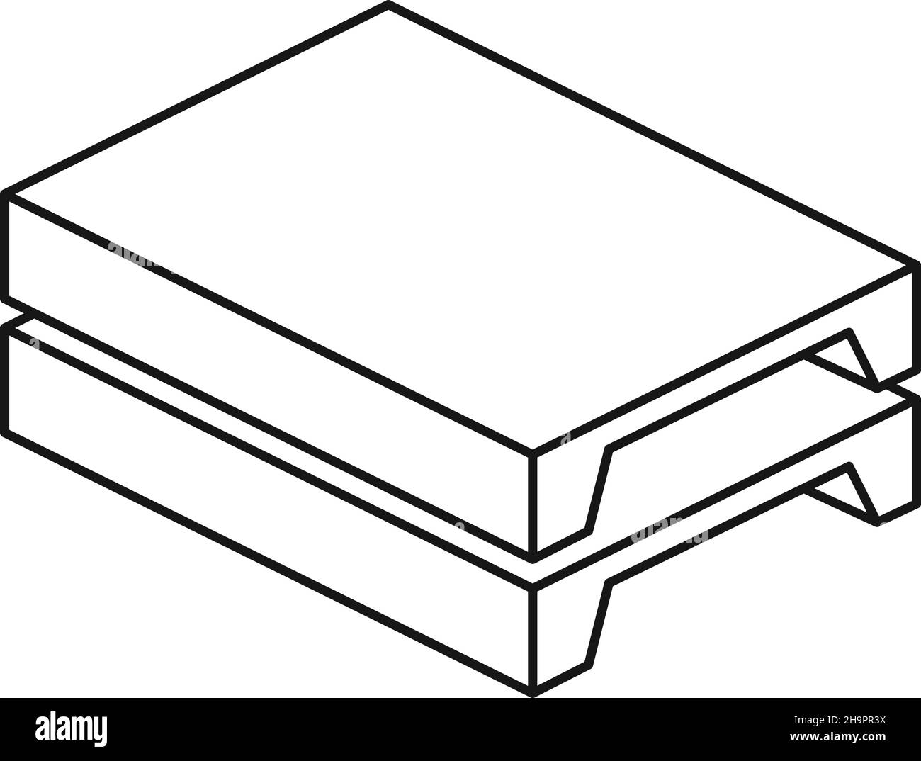 Wood pallet icon Black and White Stock Photos & Images - Alamy