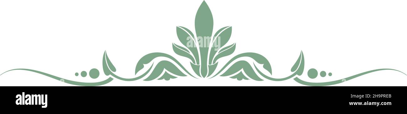 Vintage header. Flourish pattern with royal lily ornament Stock Vector ...