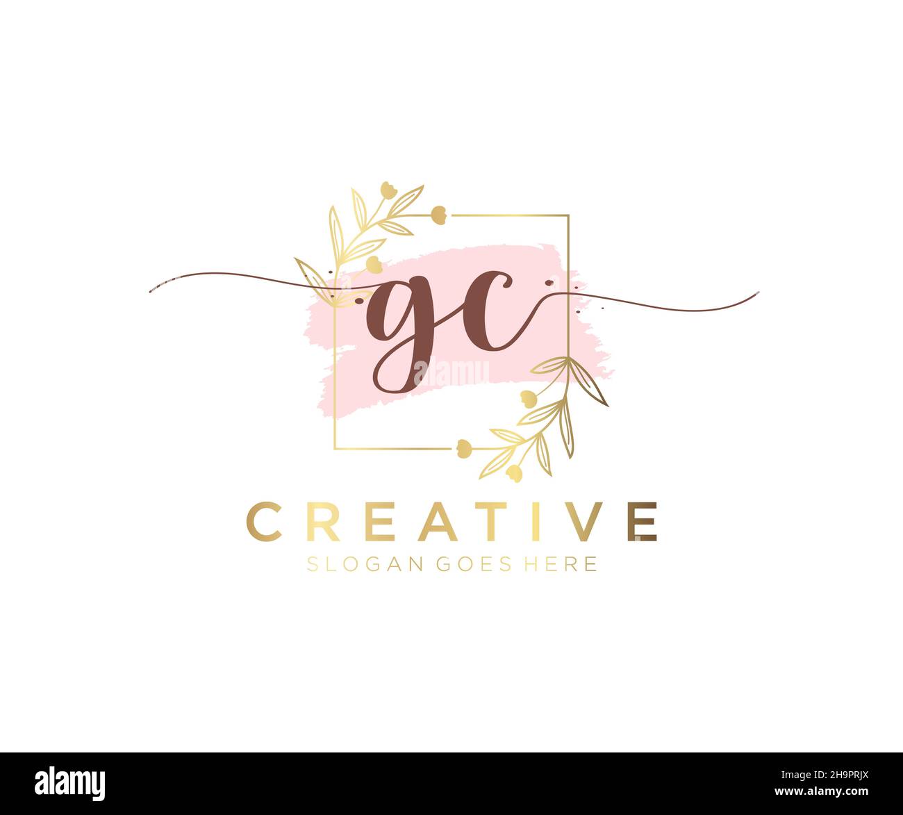 GC feminine logo. Usable for Nature, Salon, Spa, Cosmetic and Beauty ...
