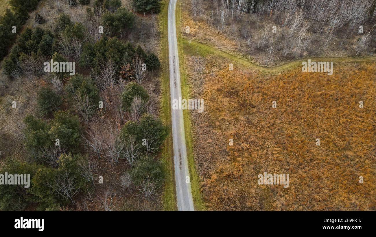 Hidden paths behind farm lands in rural wisconsin Stock Photo - Alamy