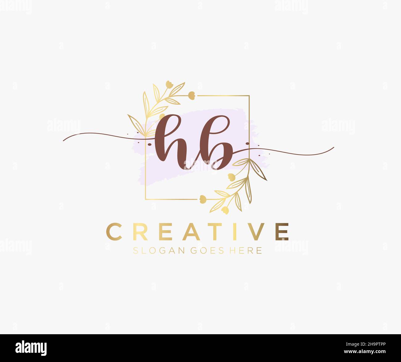 HB feminine logo. Usable for Nature, Salon, Spa, Cosmetic and Beauty ...