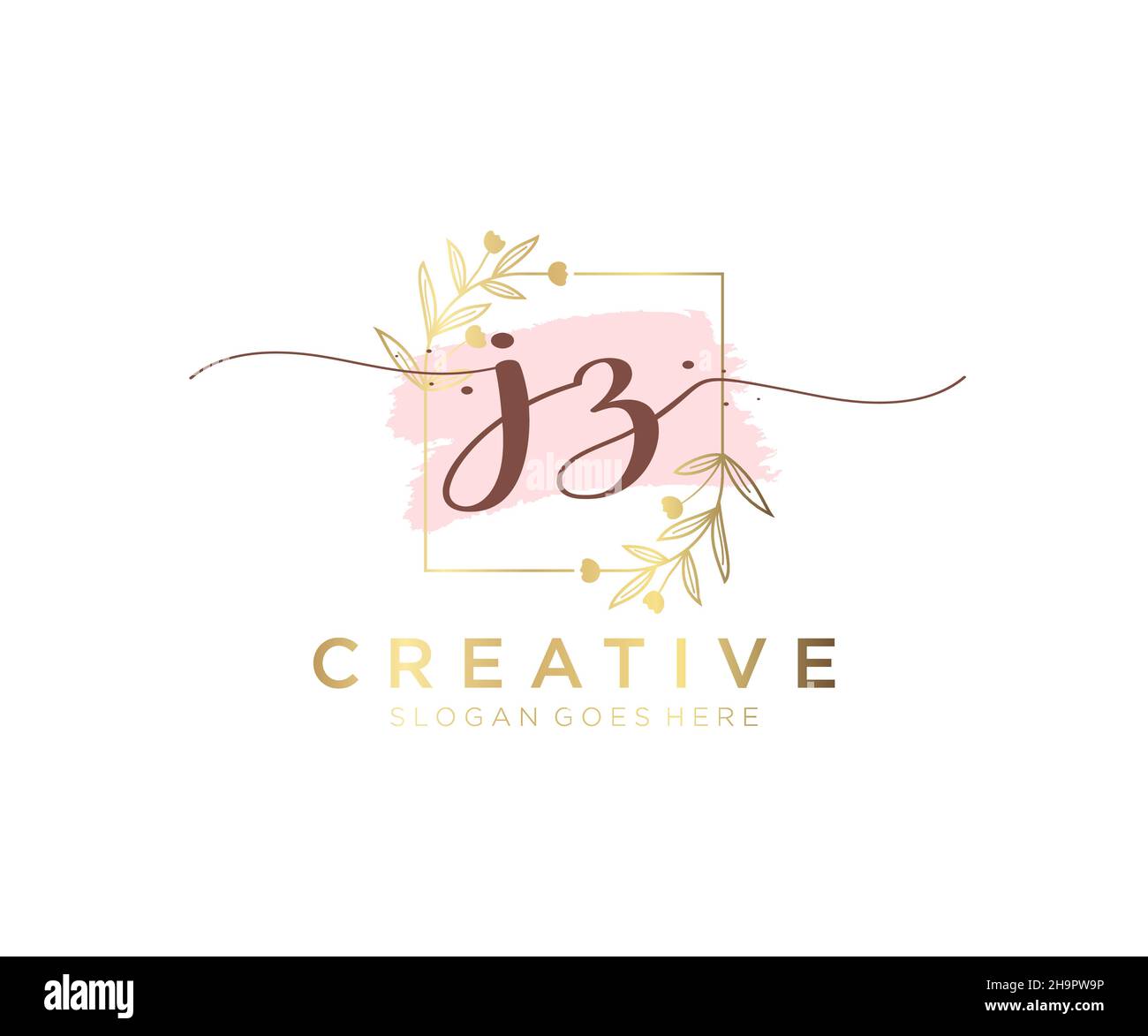 JZ feminine logo. Usable for Nature, Salon, Spa, Cosmetic and Beauty ...