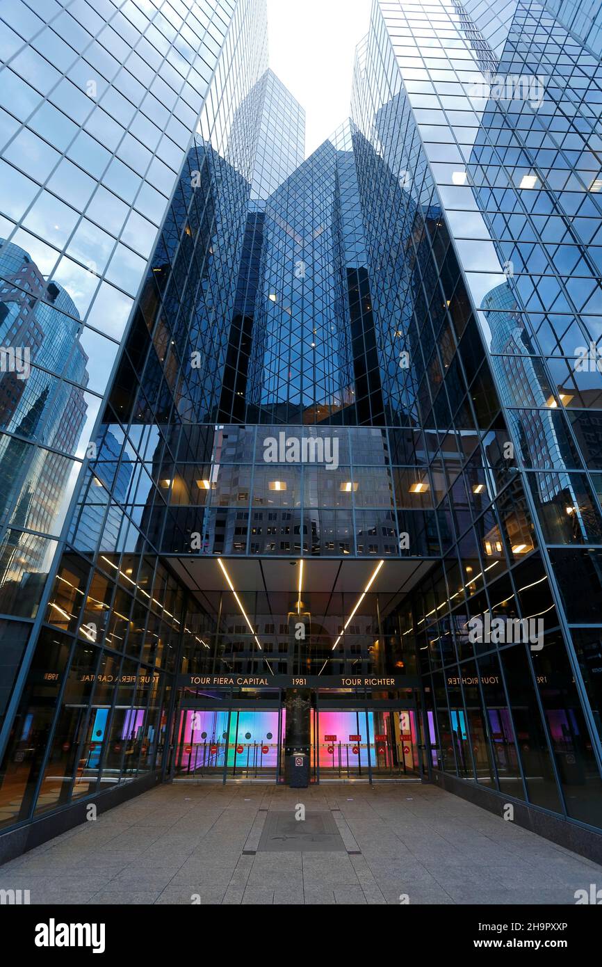 Entrance of a modern building, Montreal, Province of Quebec, Canada ...