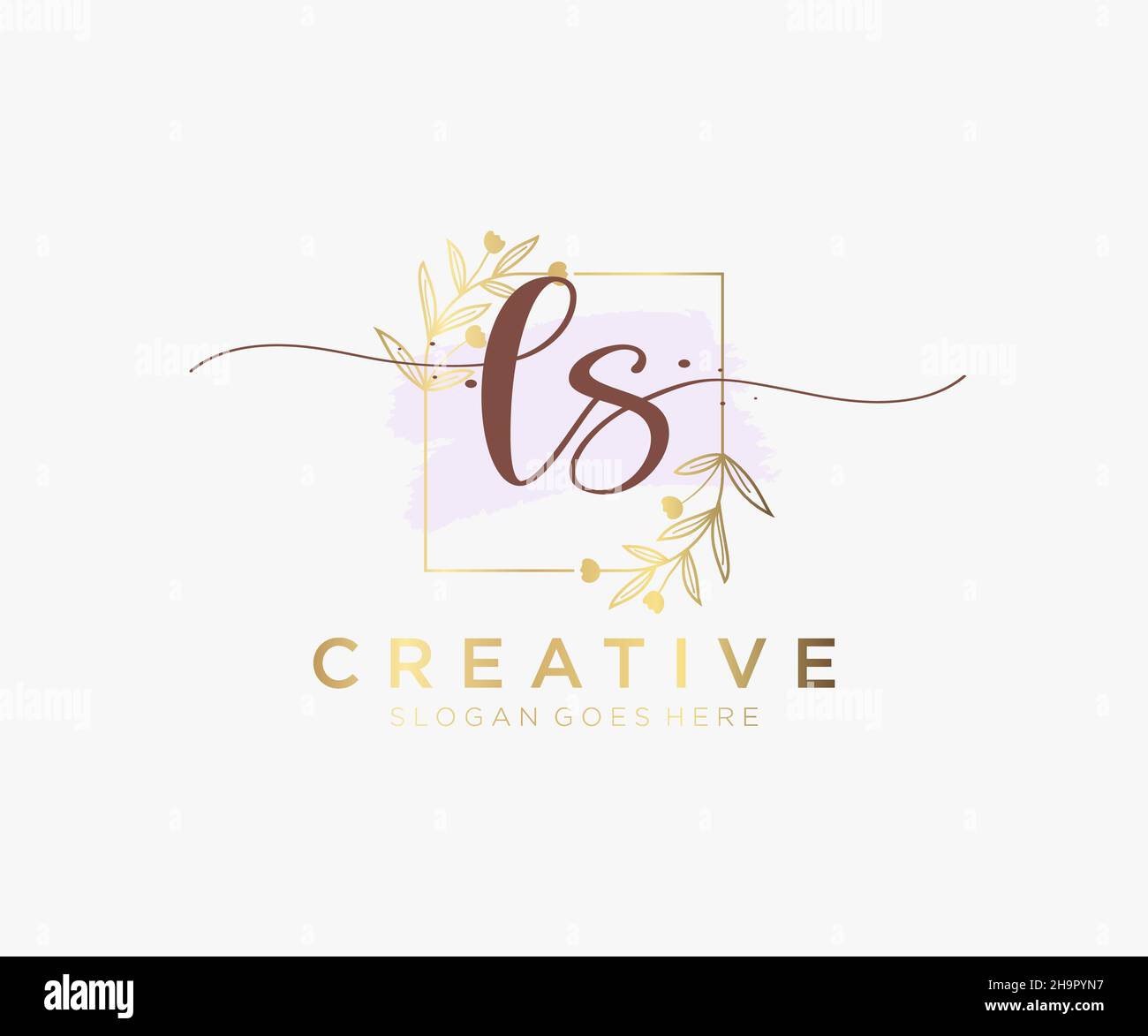LS feminine logo. Usable for Nature, Salon, Spa, Cosmetic and Beauty ...