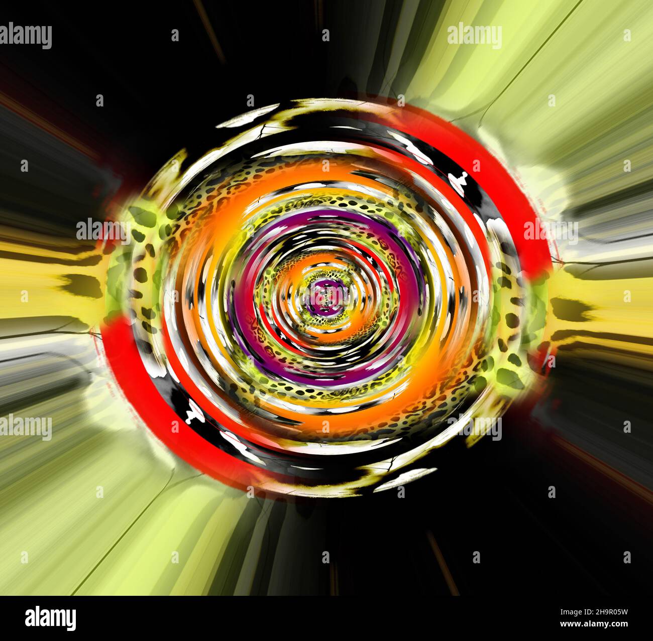 abstract fractal psychedelic shape texture with color pencil ...