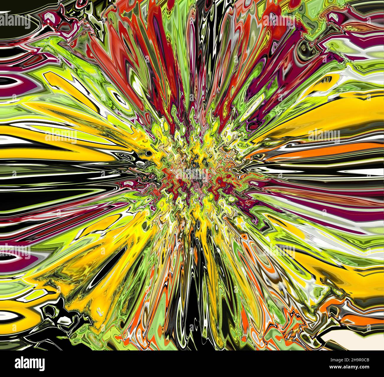 abstract fractal psychedelic shape texture with color pencil ...