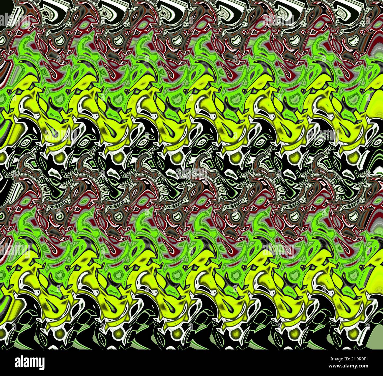 abstract fractal psychedelic shape texture with color pencil ...