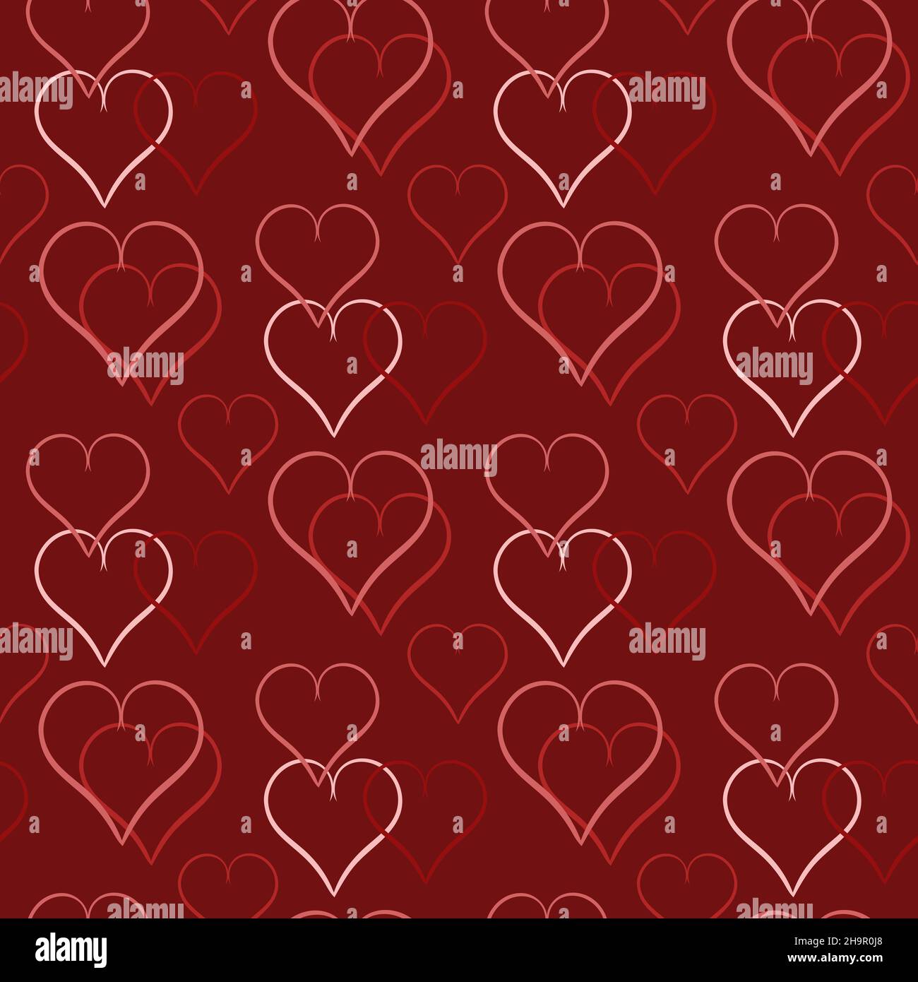Saturated seamless pattern with hearts vector illustration Stock Vector ...