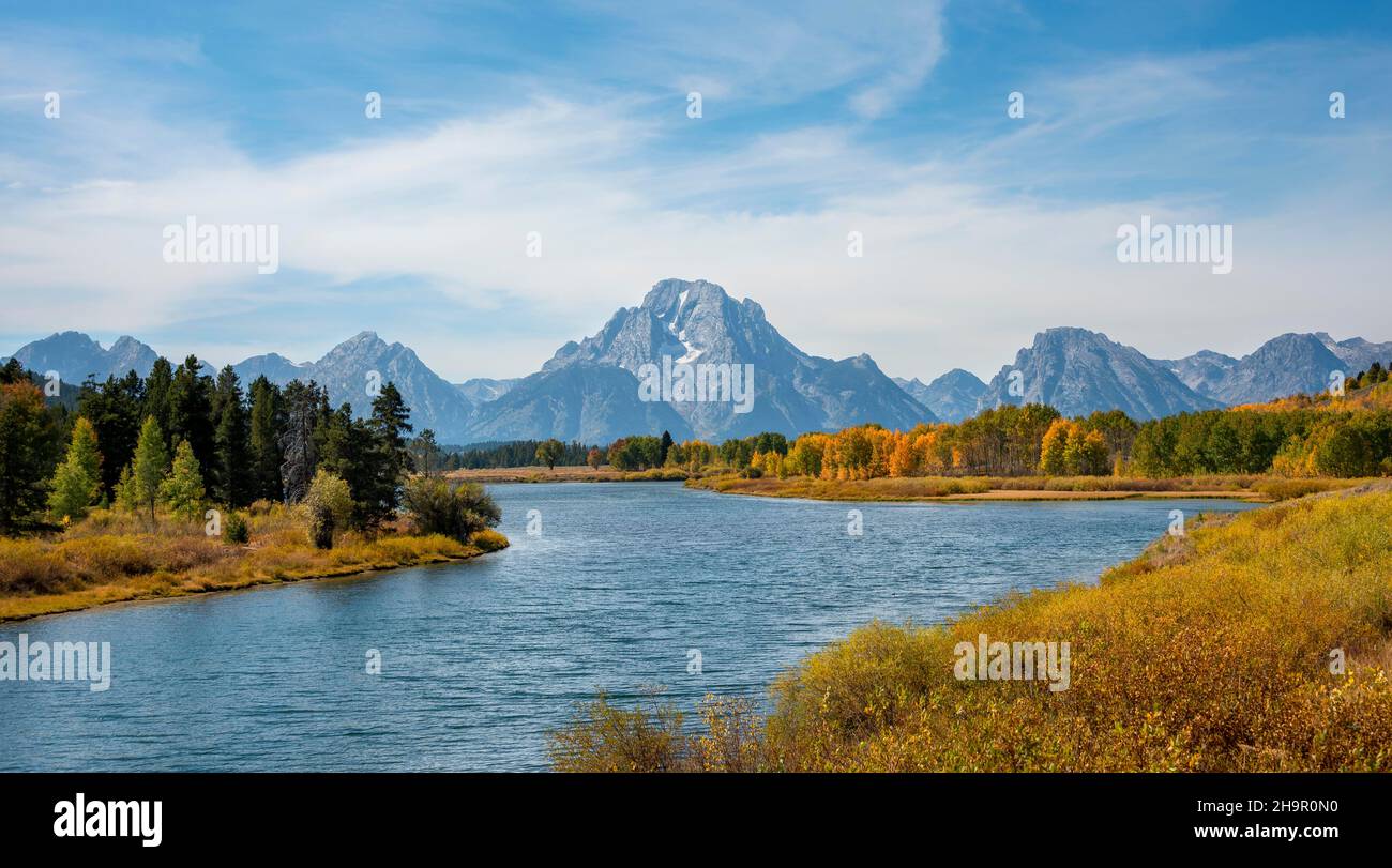 Usa Mount Moran Snake River Grand Teton National Park The Snake River