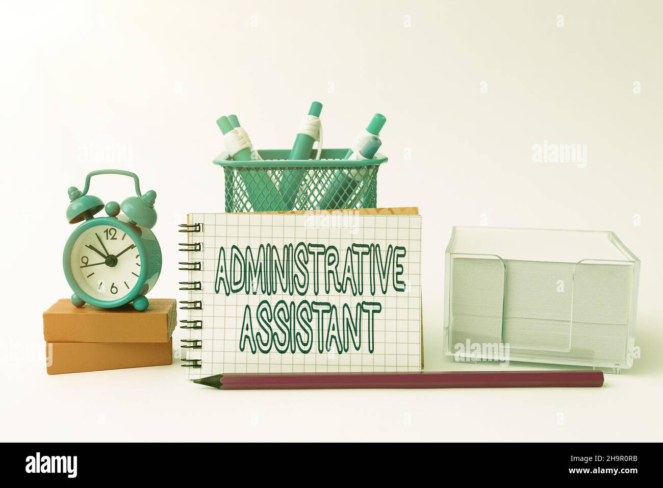 Text caption presenting Administrative Assistant. Business idea ...