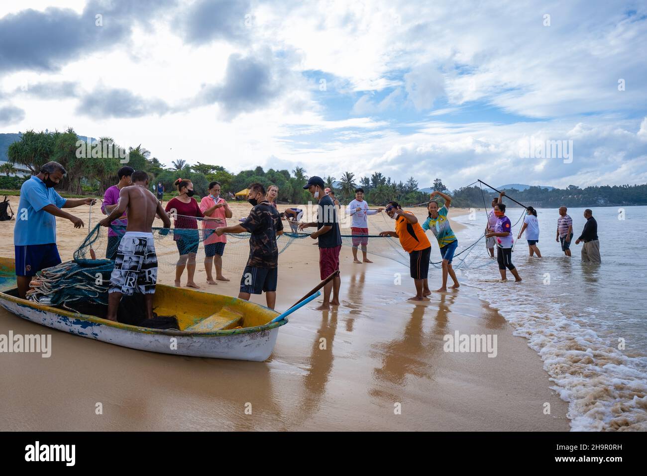 Fisherman fishing boat landscape sea fish happy man hi-res stock ...