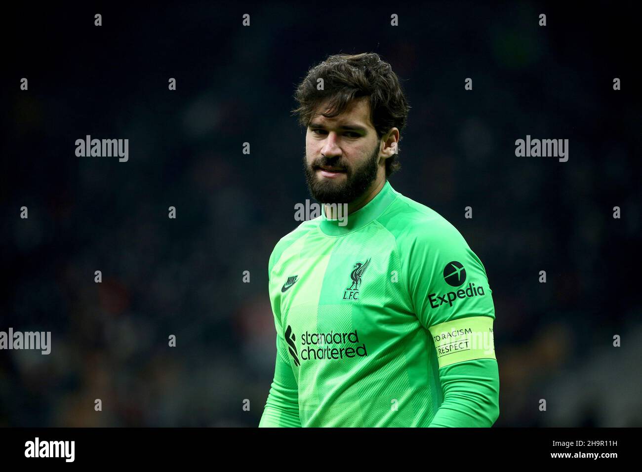 Alisson Becker of Liverpool FC in action during the UEFA Champions ...