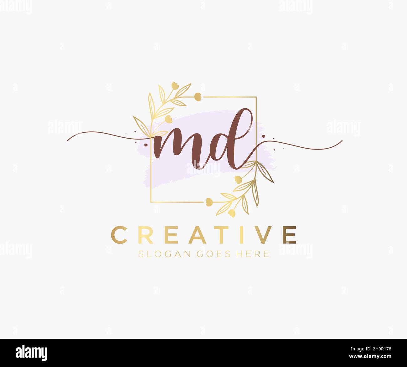 MD feminine logo. Usable for Nature, Salon, Spa, Cosmetic and Beauty ...