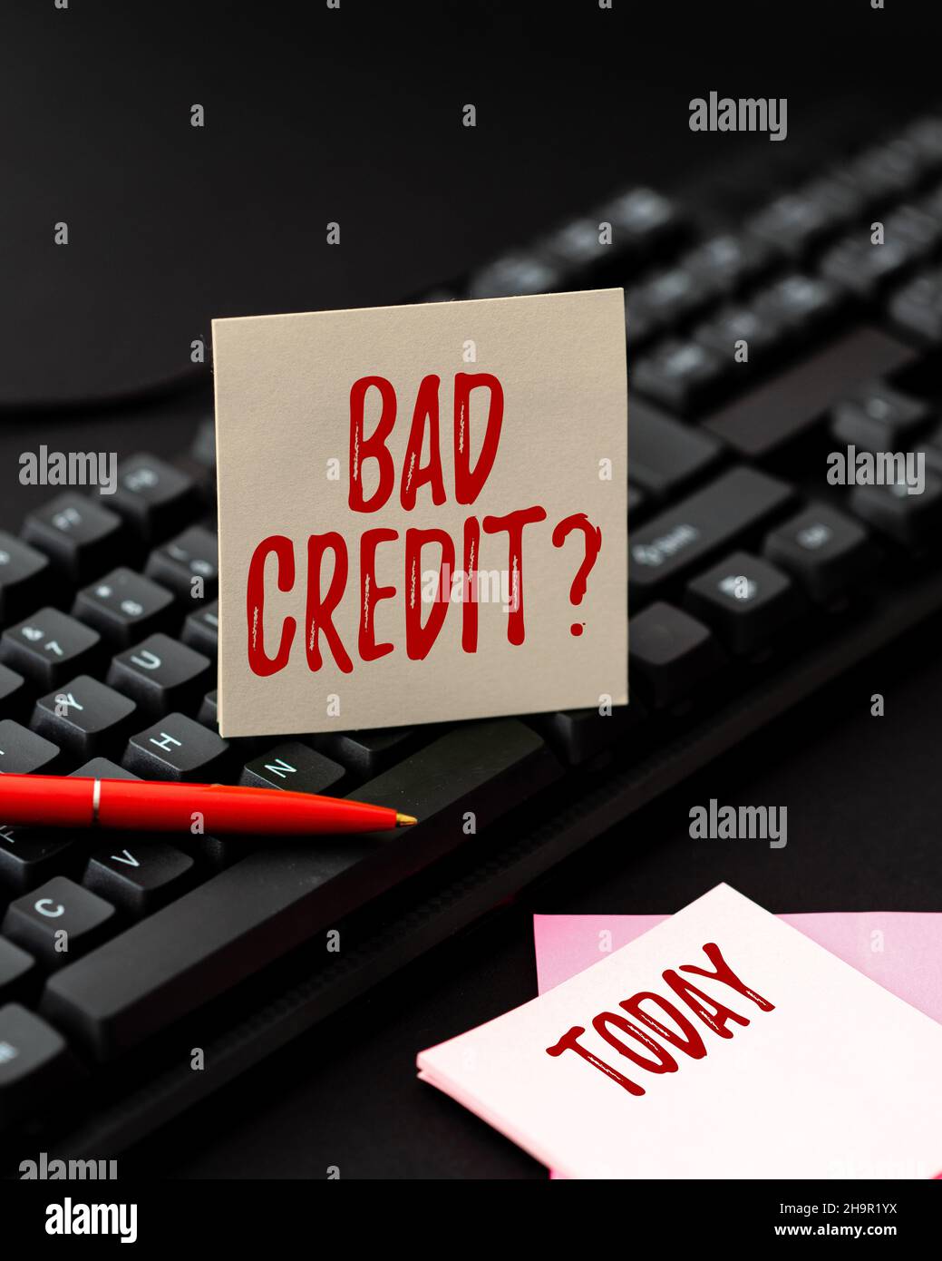 Inspiration showing sign Bad Credit Question. Internet Concept history ...