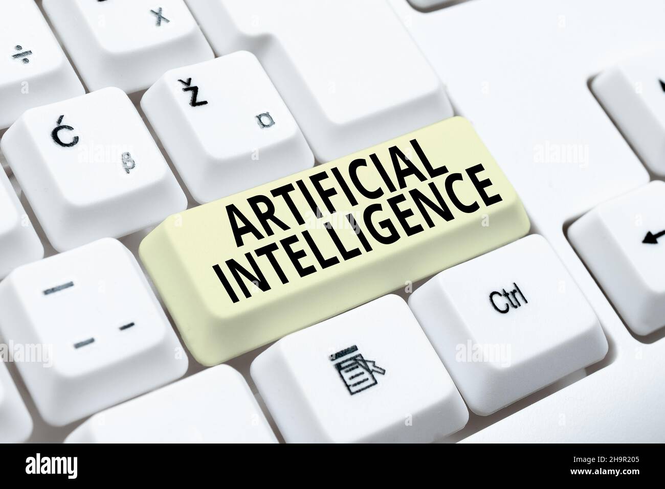 Text sign showing Artificial Intelligence. Word Written on Machine copy ...