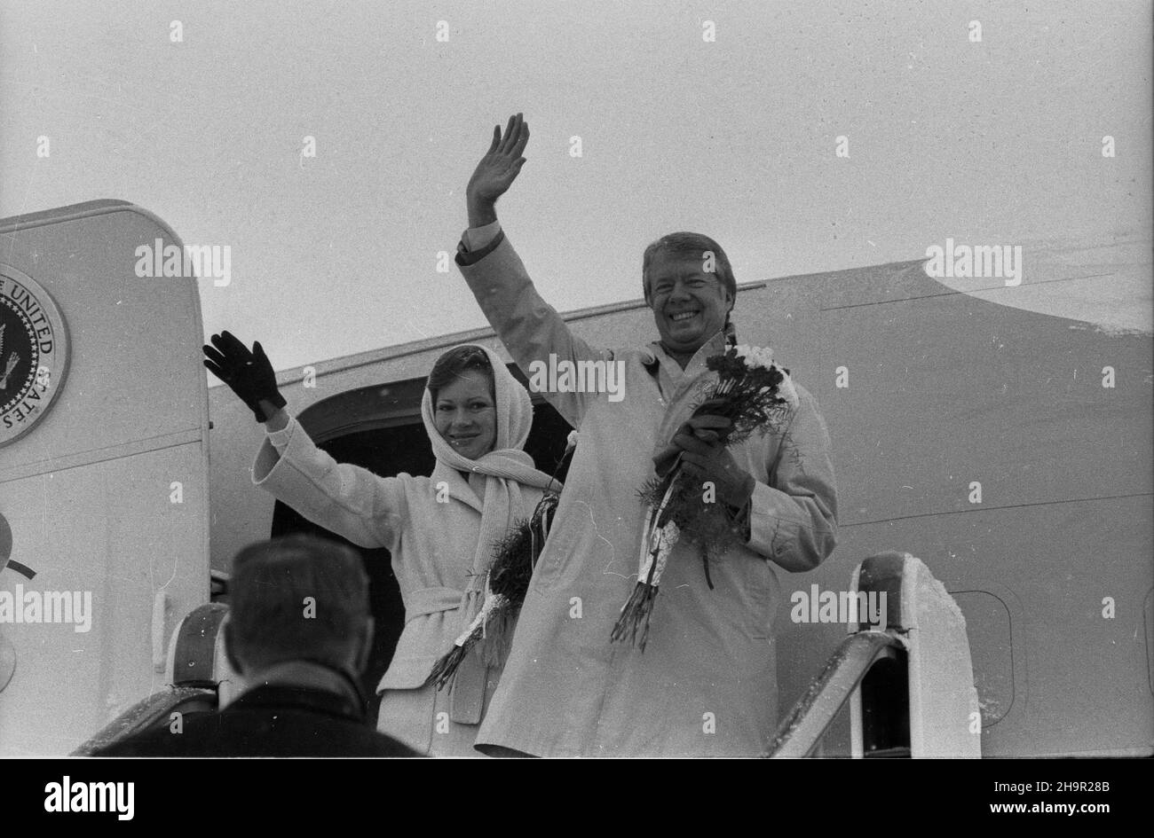 Warszawa, 1977-12-31. Oficjalne po¿egnanie prezydenta Stanów ...