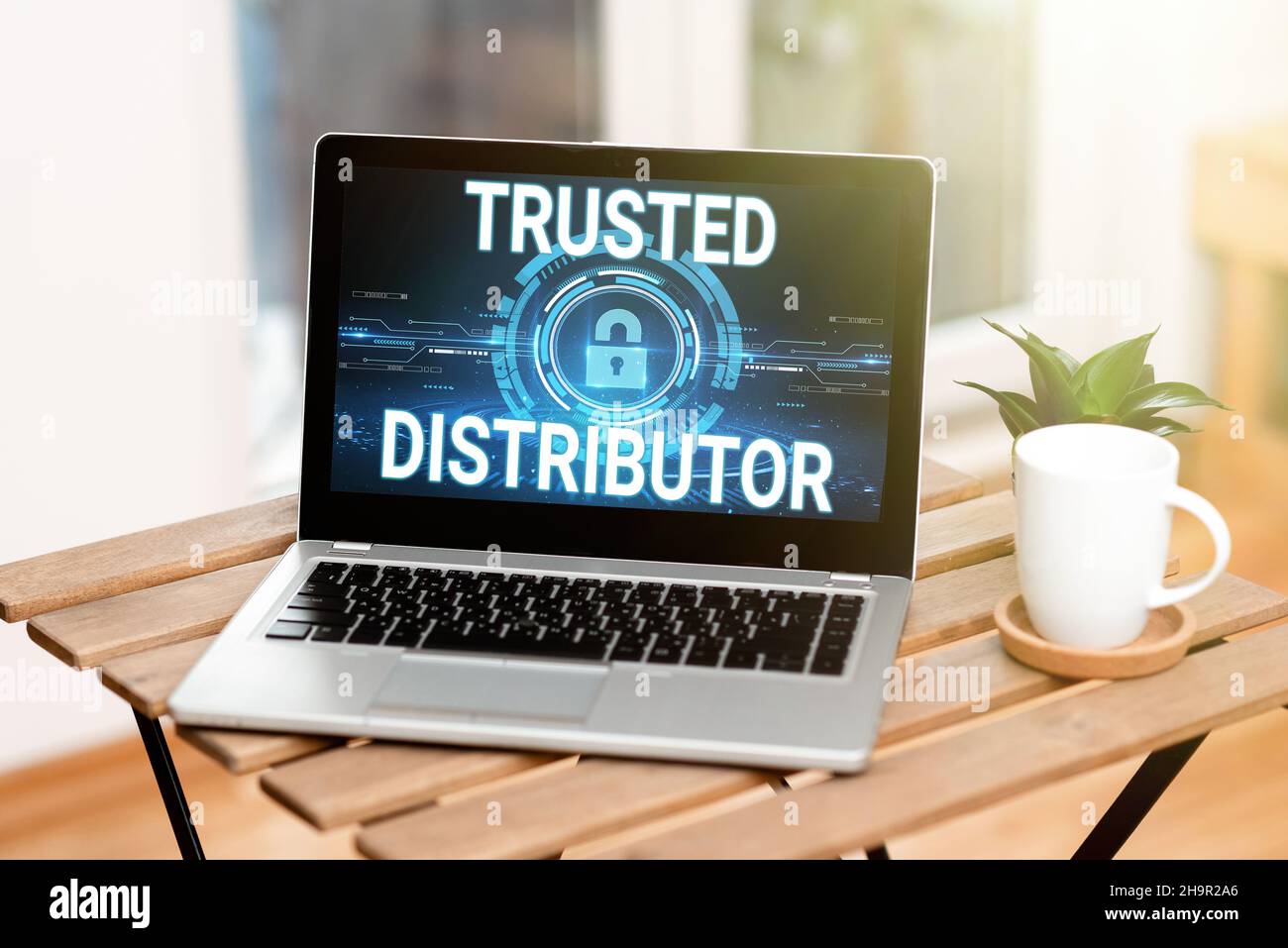 Text sign showing Trusted Distributor. Business concept Authorized ...