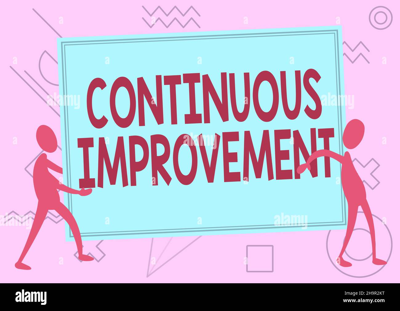 Text showing inspiration Continuous Improvement. Business overview ...