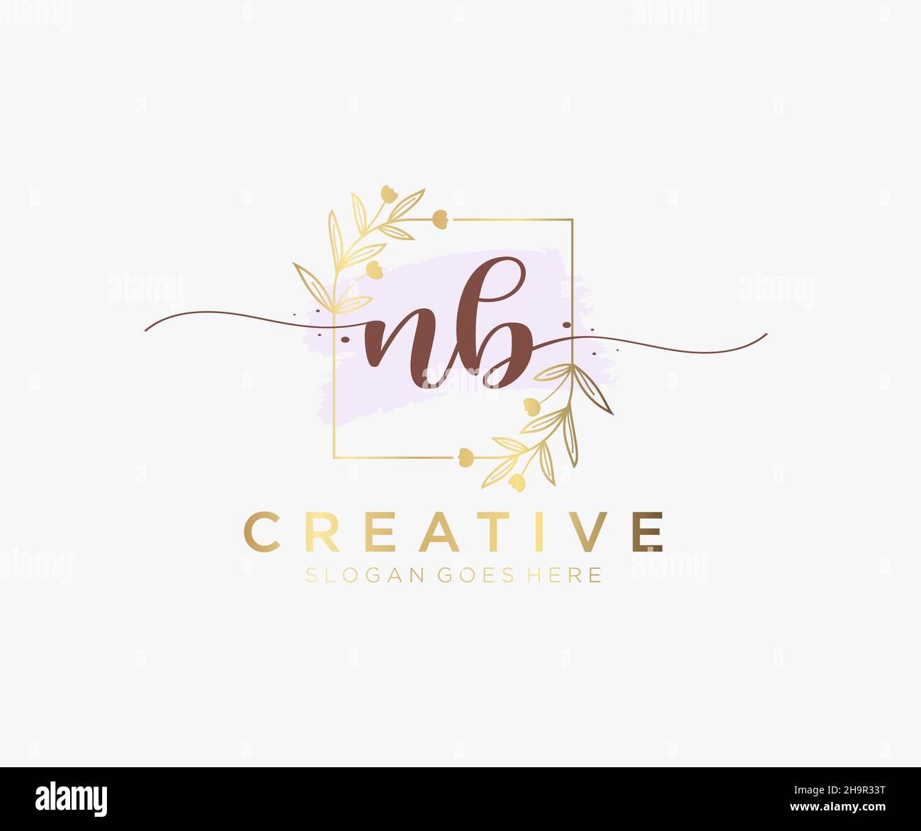 NB feminine logo. Usable for Nature, Salon, Spa, Cosmetic and Beauty ...
