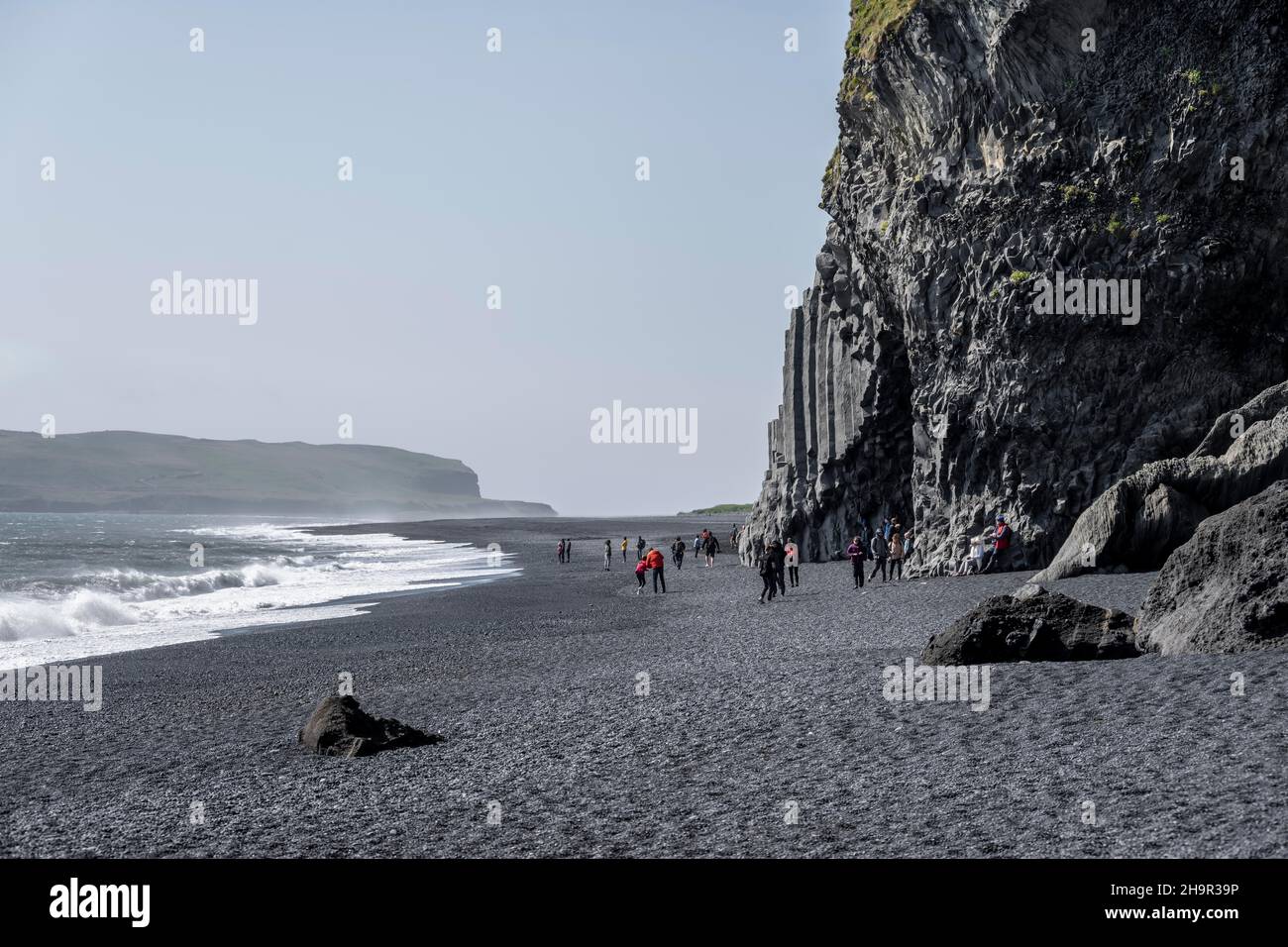 Basalt columns at dyrholaey peninsula hi-res stock photography and ...