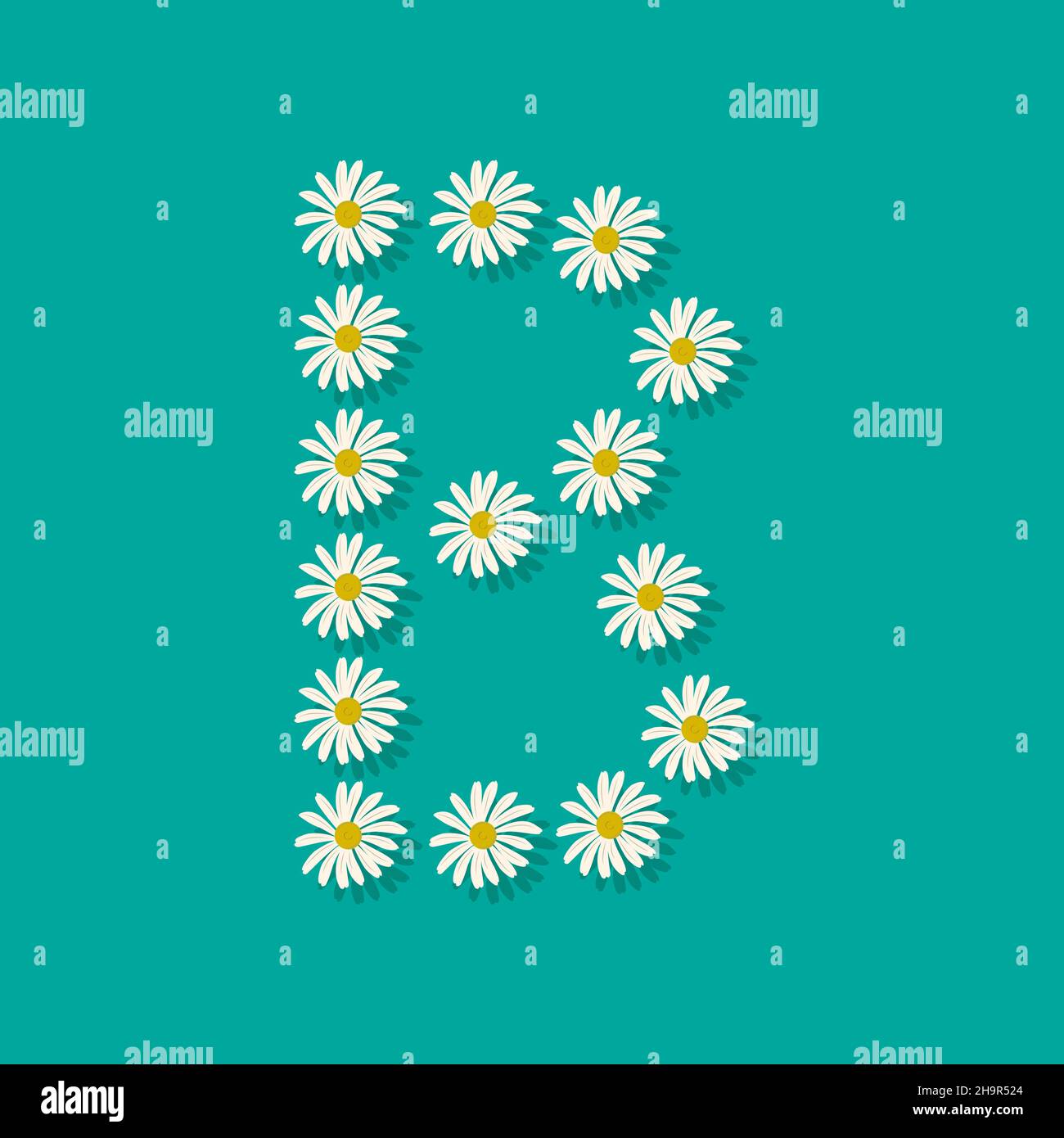 Letter b with flowers hi-res stock photography and images - Alamy