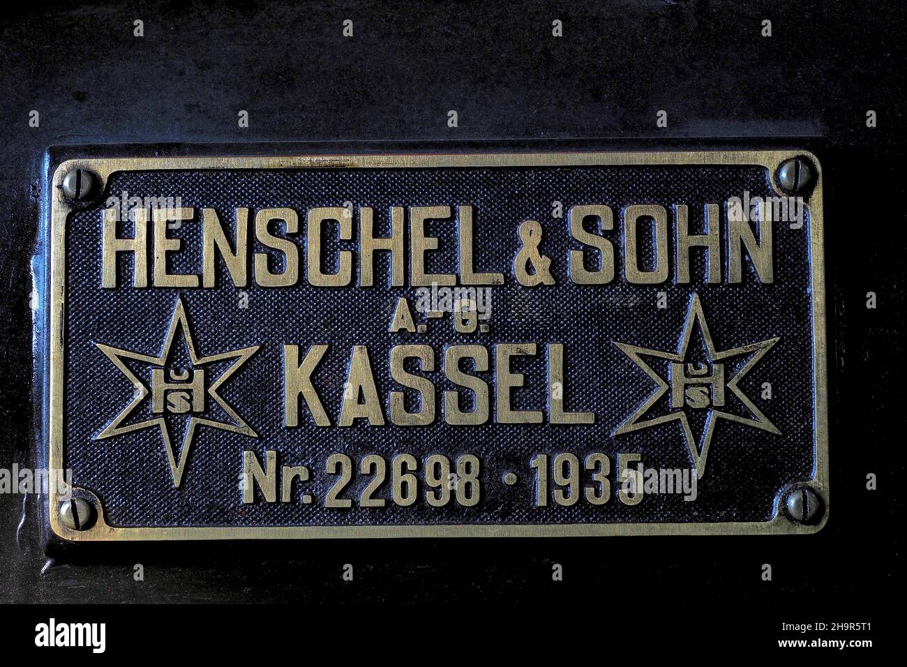 Railway sign Henschel & Sohn Wagenbauer, Hanau-Grossauheim, former ...