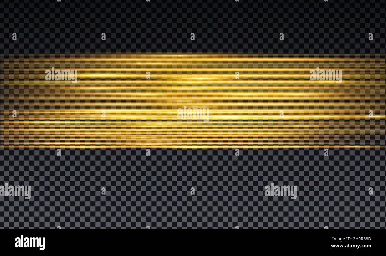 Velocity light effect. Horizontal lens flares and Laser beams ...