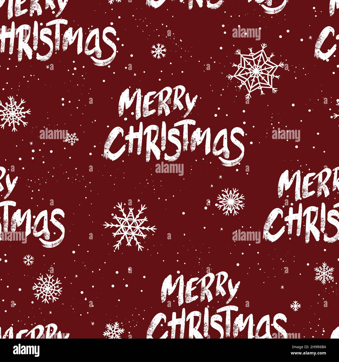 Lovely hand drawn letters "Merry Christmas", creative words, seamless ...