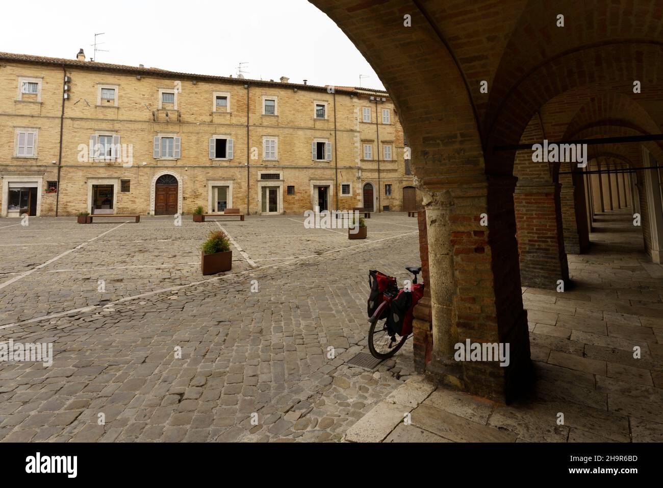 Offida, historic town in the Ascoli Piceno province, Marche, Italy. The ...