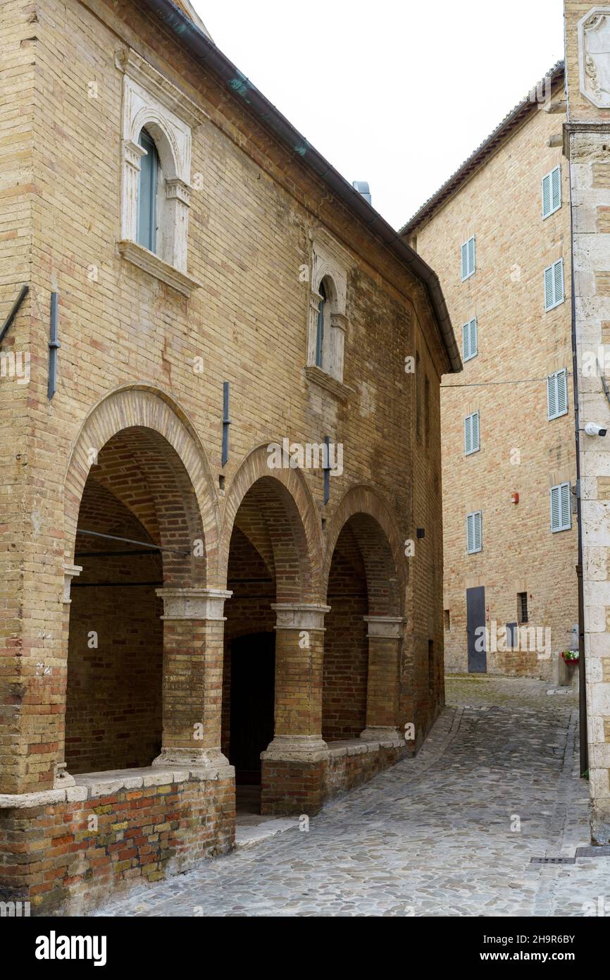Offida, historic town in the Ascoli Piceno province, Marche, Italy. The ...