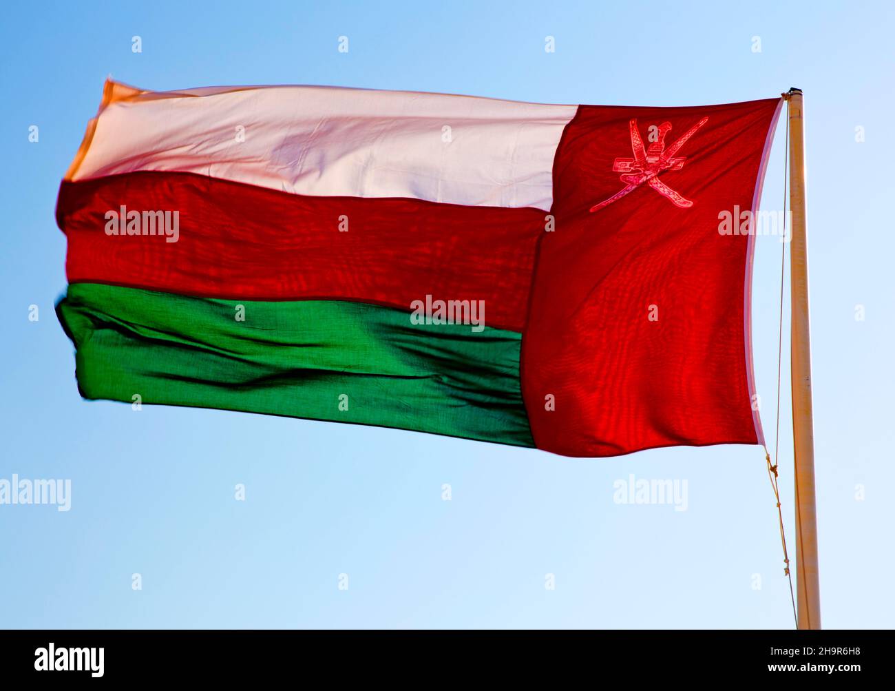 National flag, Oman, Oman Stock Photo - Alamy
