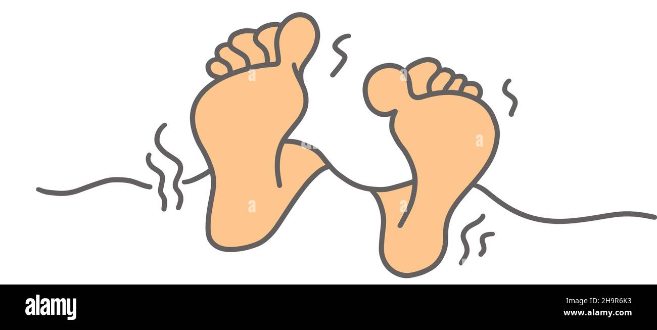 Restless Leg Syndrome icon. doodle line Vector illustration Stock ...