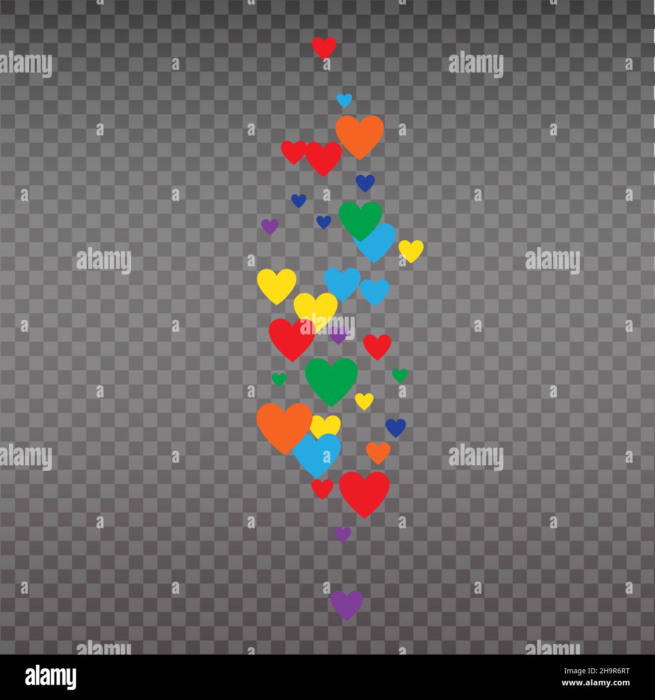 Live like, flying color hearts for stream. Live video and flying likes ...