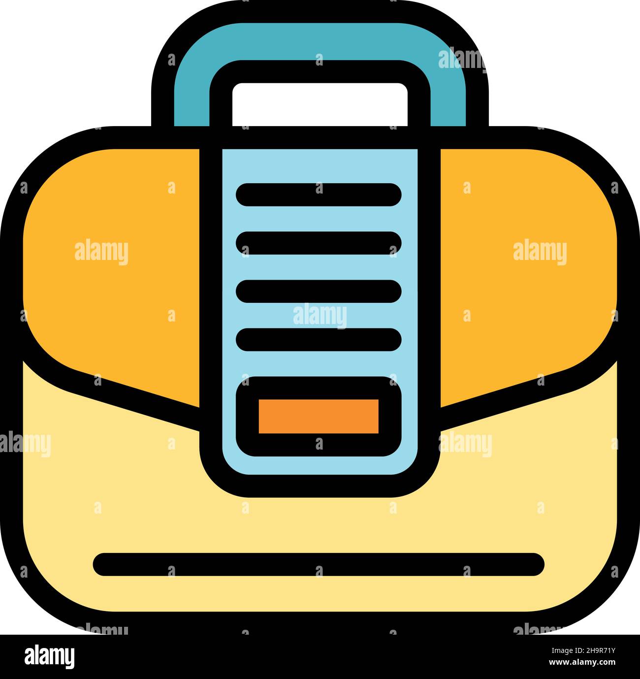 Folder laptop bag icon. Outline folder laptop bag vector icon color ...