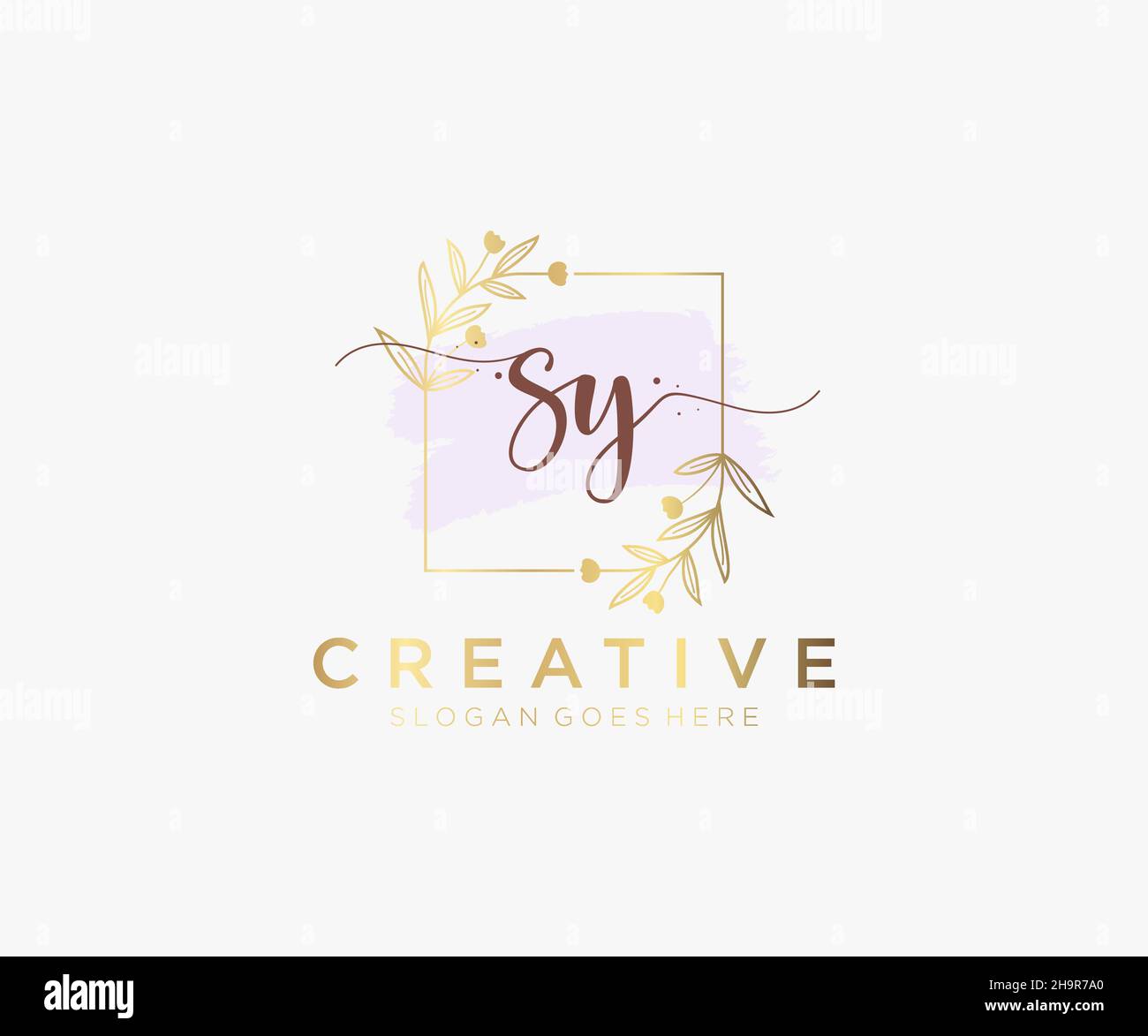 SY feminine logo. Usable for Nature, Salon, Spa, Cosmetic and Beauty ...
