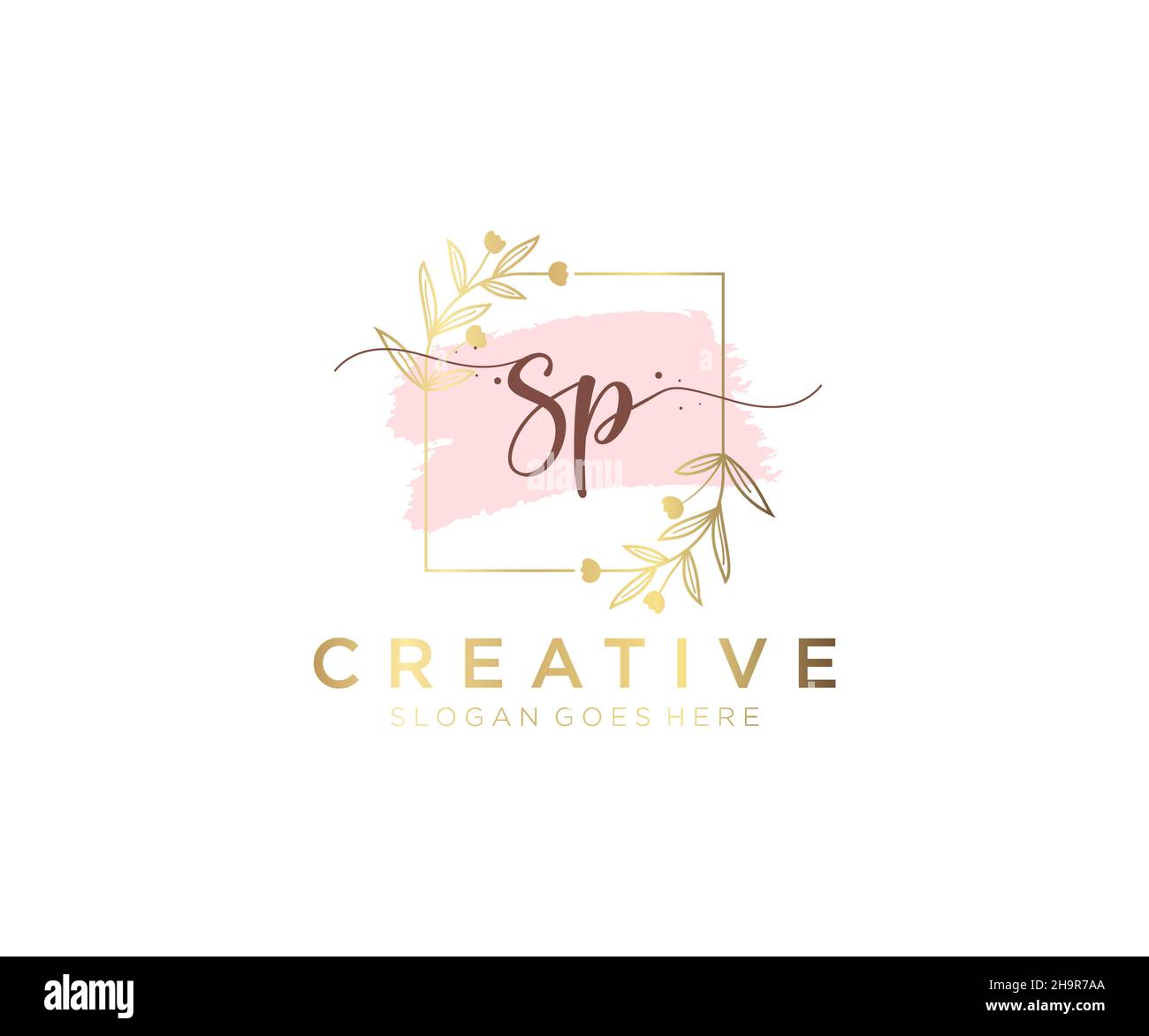 SP feminine logo. Usable for Nature, Salon, Spa, Cosmetic and Beauty ...