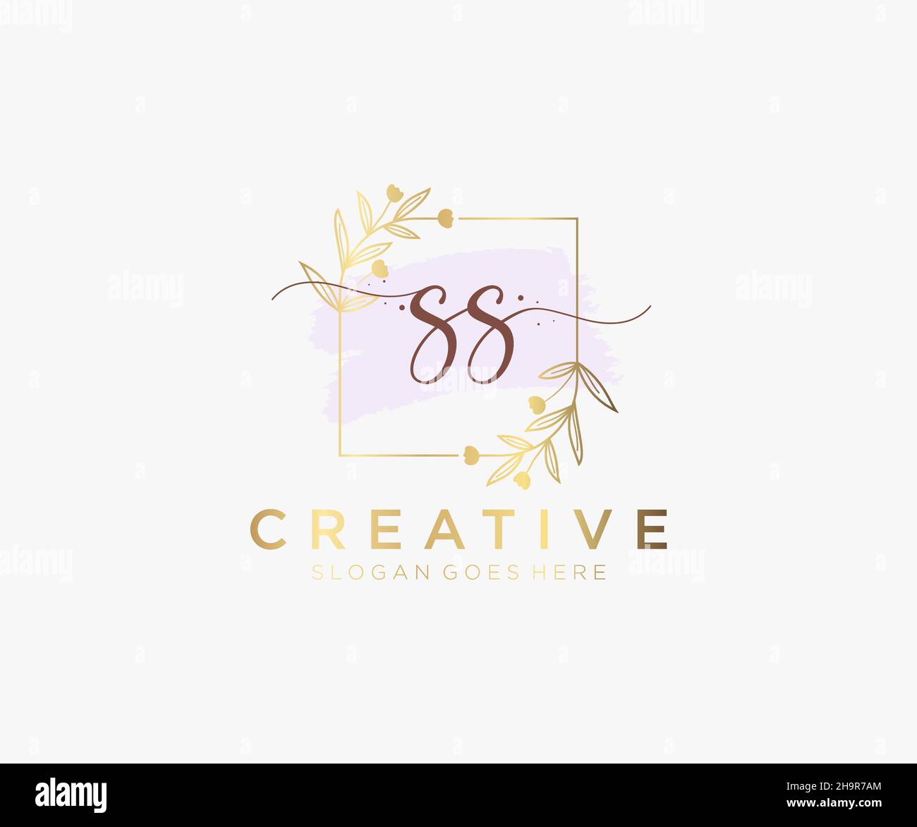 SS feminine logo. Usable for Nature, Salon, Spa, Cosmetic and Beauty ...