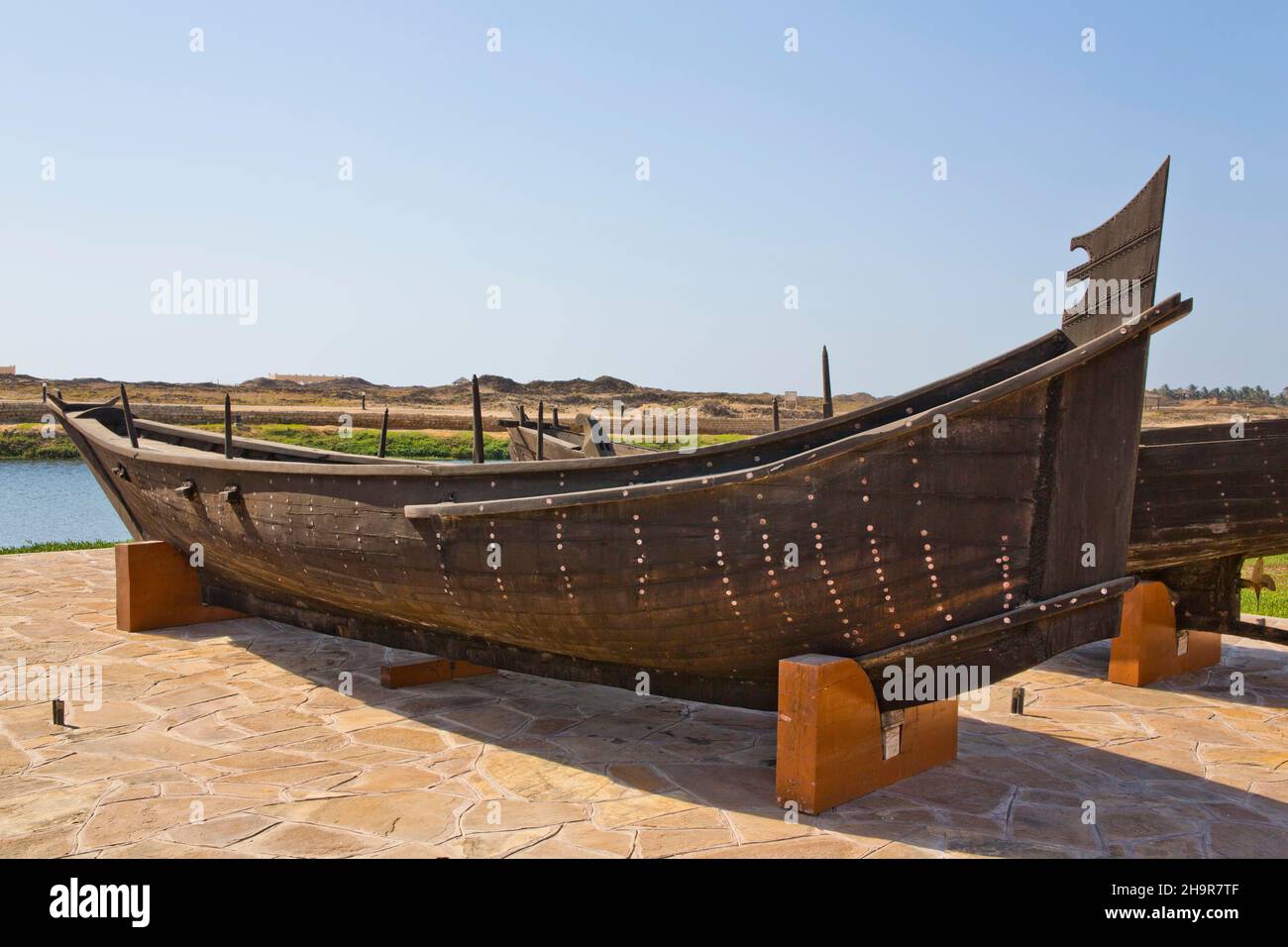 Replica of ancient boats, Ancient Port of al-Baliid, UNESCO World ...