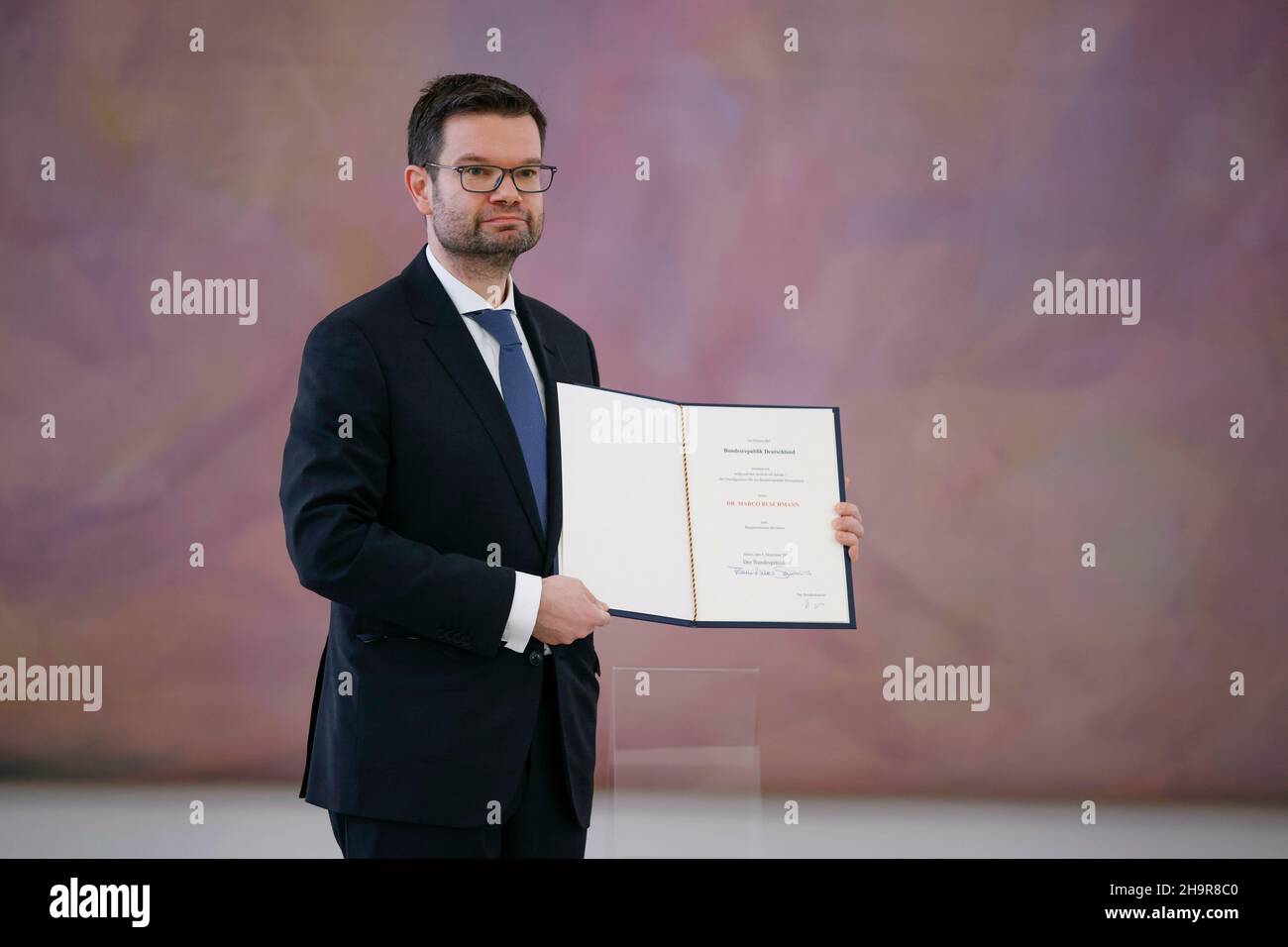 Marco Buschmann, designated Federal Minister of Justice, receives his ...