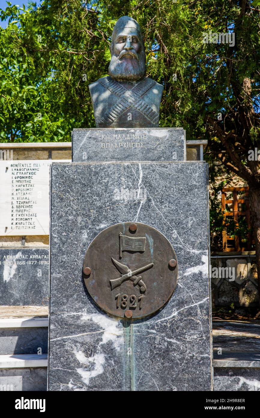 War memorial, Gavalochori village with its original character, Crete ...